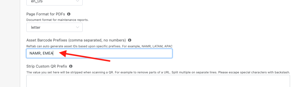 Using Asset Barcode Prefixes | Reftab