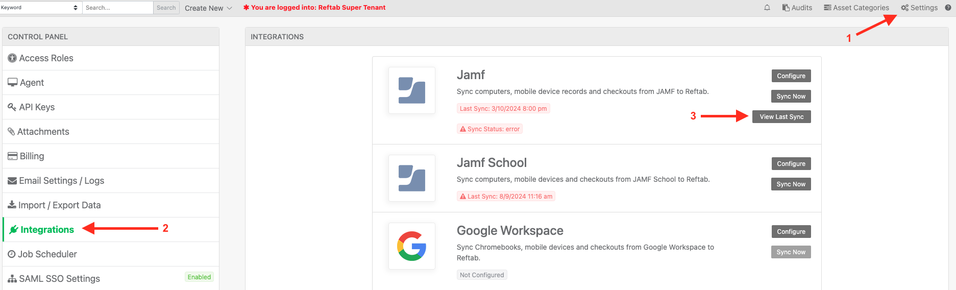 How To: Utilize Integration Sync Logging | Reftab